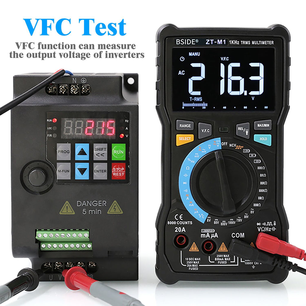 Digital Multimeter Profesional True RMS 8000 Analogue Tester 20A ...
